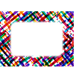 Colorful rectangular abstract background on white Vector Image