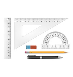 School instruments rulers set Royalty Free Vector Image