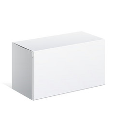 Realistic White Package carton Box For Software Vector Image