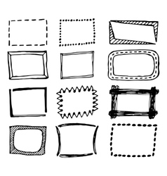 Hand drawn fantasy frames set Royalty Free Vector Image