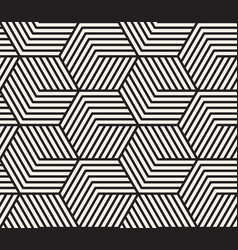 Seamless black and white geometric hexagon Vector Image