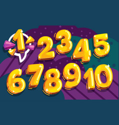 Number one made from colorful numbers Royalty Free Vector