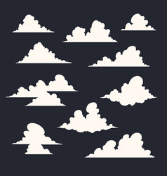 Clouds set Royalty Free Vector Image - VectorStock