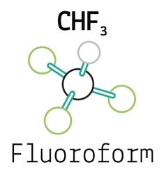 Chf3 fluoroform molecule Royalty Free Vector Image