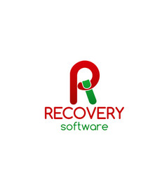 Data recovery blue gradient concept icon Vector Image