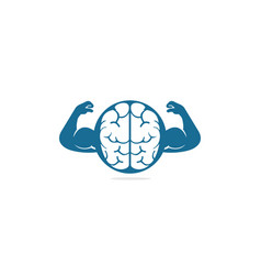 Strong brain logo design Royalty Free Vector Image