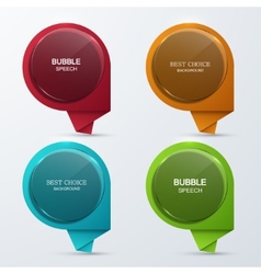 Modern bubble speech icons set Royalty Free Vector Image