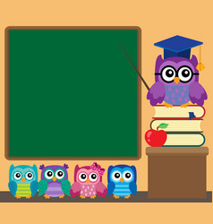 Wise owl with diploma and books Royalty Free Vector Image