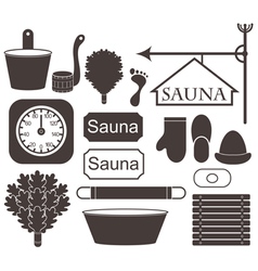 Bath house sauna hot water Royalty Free Vector Image
