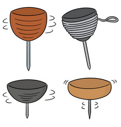 Set yoyo Royalty Free Vector Image - VectorStock