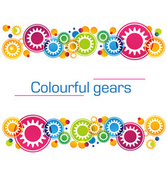 Colorful gears background Royalty Free Vector Image