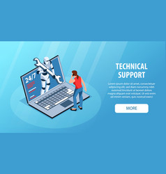 Technical support isometric Royalty Free Vector Image