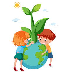Children around the world recycling concept Vector Image
