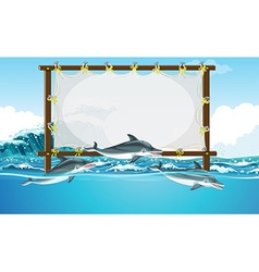 A border underwater Royalty Free Vector Image - VectorStock