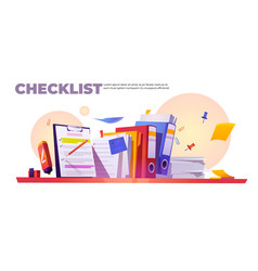 Checklist flat design icon Royalty Free Vector Image