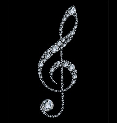 Diamond treble clef Royalty Free Vector Image - VectorStock