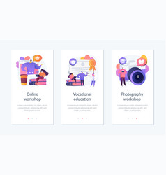 Professional learning app interface template Vector Image