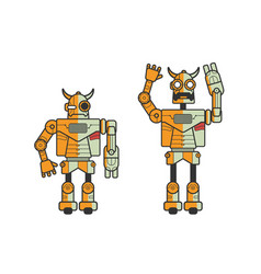 Square robot Royalty Free Vector Image - VectorStock