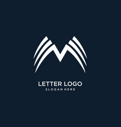 Creative initial letter m with hammer logo design Vector Image