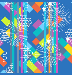 Geometric abstract seamless pattern people Vector Image