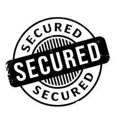 Secured rubber stamp Royalty Free Vector Image