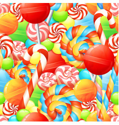 Seamless background with red and white candies Vector Image