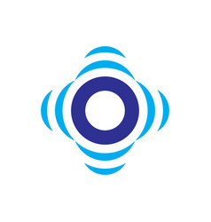 Abstract circle sensor logo image Royalty Free Vector Image