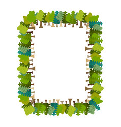 Frame is tree rectangular forest background Vector Image