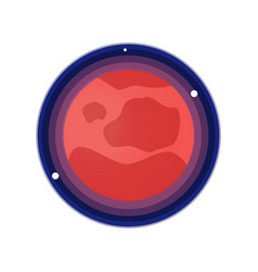 Red mars planet icon cartoon style Royalty Free Vector Image
