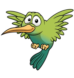 Cartoon smiling hummingbird Royalty Free Vector Image