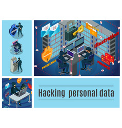 Colorful isometric financial flowchart concept Vector Image