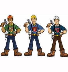 Superhero construction guy Royalty Free Vector Image