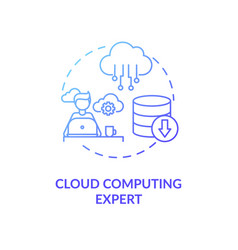 Data architect red gradient concept icon Vector Image