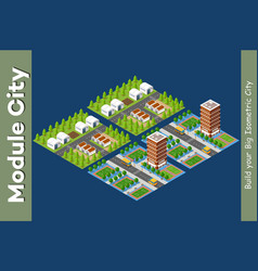 3d city Royalty Free Vector Image - VectorStock