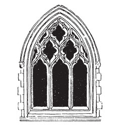 Gothic windows of cathedrals Royalty Free Vector Image