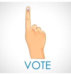 Different people showing voting finger for uttar Vector Image
