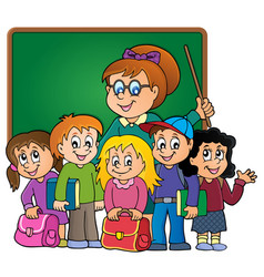 Coloring book school cartoons 8 Royalty Free Vector Image
