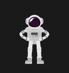 Astronaut spaceman moon phases planets in solar Vector Image