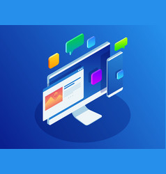 Computer programming coding testing debugging Vector Image