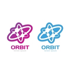 Technology orbit web rings logo Royalty Free Vector Image