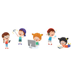Kids technology Royalty Free Vector Image - VectorStock