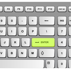 Computer keyboard with 24 7 key Royalty Free Vector Image