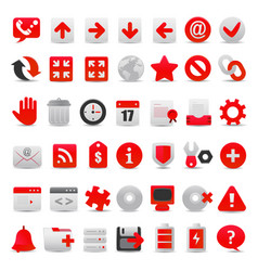 Set of web flat icons with long shadows Royalty Free Vector