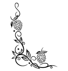 Raspberries border Royalty Free Vector Image - VectorStock