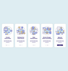 Source code management best practices circle Vector Image