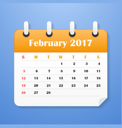 Calendar for 2017 week starts on monday Royalty Free Vector