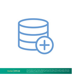 Data storage essential icon logo template design Vector Image