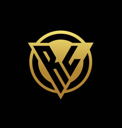 Lr logo letter monogram with triangle shape Vector Image