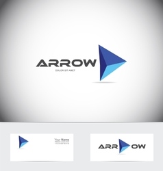 Forward arrow moving concept logo Royalty Free Vector Image