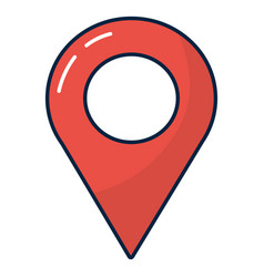 Navigation pin neon sign Royalty Free Vector Image